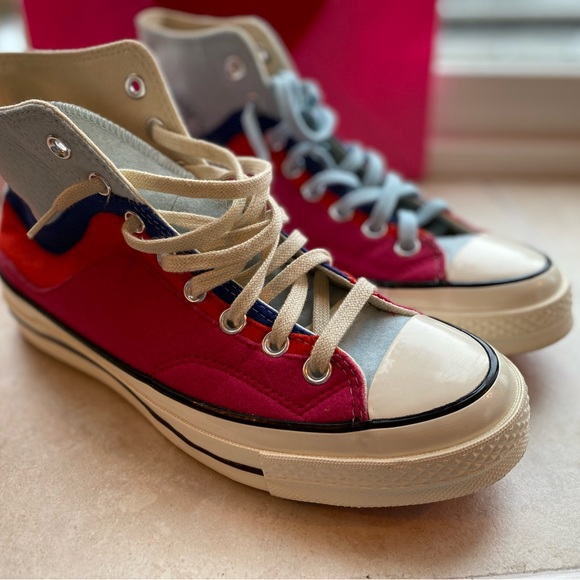 Converse | Shoes | Converse Chuck 7 High Top Felt Starlight Blue Red ...